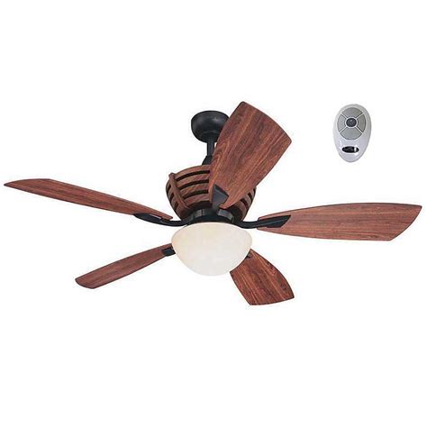 Harbor Breeze Teak 52 In Ceiling Fan With Light Kit And Remote 5 Blade