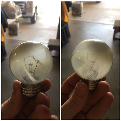 Replacing A Burned Out Light Bulb When I Noticed This Unusual Pattern Of Streaks Surrounding The
