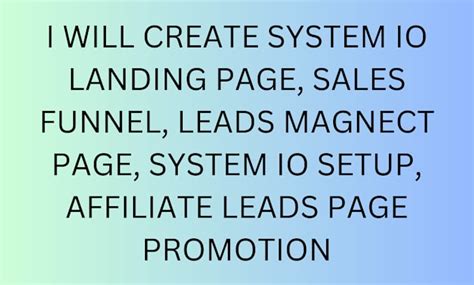 Build System Io Sales Funnel System Io System Io Landing Page By De Animator Fiverr