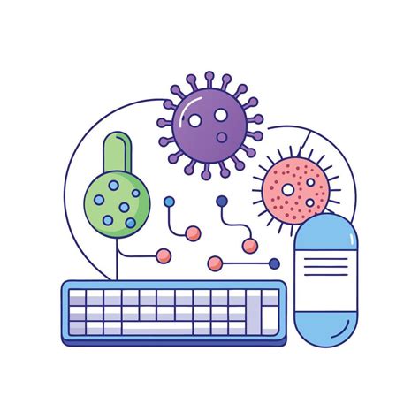 Bacterial Contamination On Shared Workspace Keyboards 59093159 Vector Art At Vecteezy