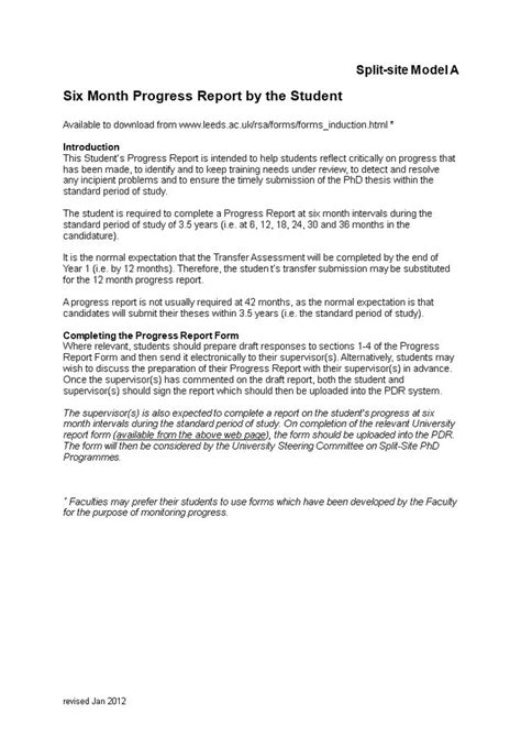 How To Write Phd Progress Report Sample At Dorothy Leasure Blog