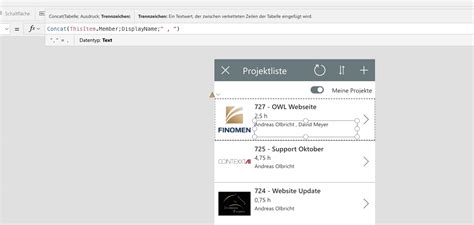 powerapps people fields multi selection display names in a gallery