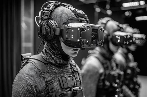 Actors In Motion Capture Suits With Sensors At A Cuttingedge Film