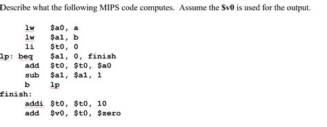 what is the shortest sequence of mips instructions