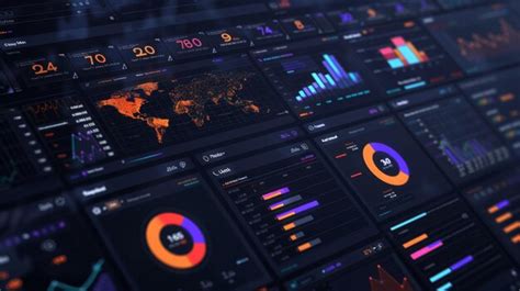 Premium Photo A Dynamic Visualization Of A Business Intelligence Dashboard Displaying