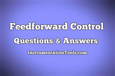 ️ Feedforward Control System Inst Tools