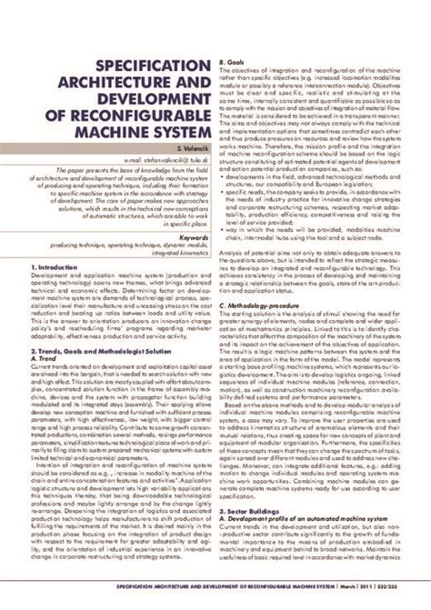 Specification Architecture And Development Of Reconfigurable Machine
