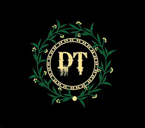 premium vector dt letter logo design with a circle shape dt circle