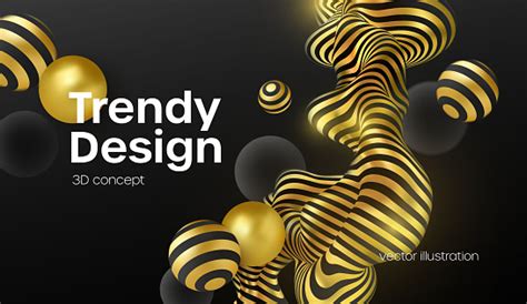 3d 기하학적 모양이 있는 추상 배경입니다 현대적인 커버 디자인 벡터 사실적인 일러스트레이션 0명에 대한 스톡 벡터 아트 및 기타 이미지 Istock