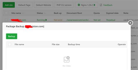 Problem With Backup Sites Aapanel Free Hosting Control Panel One Click Lamplemp