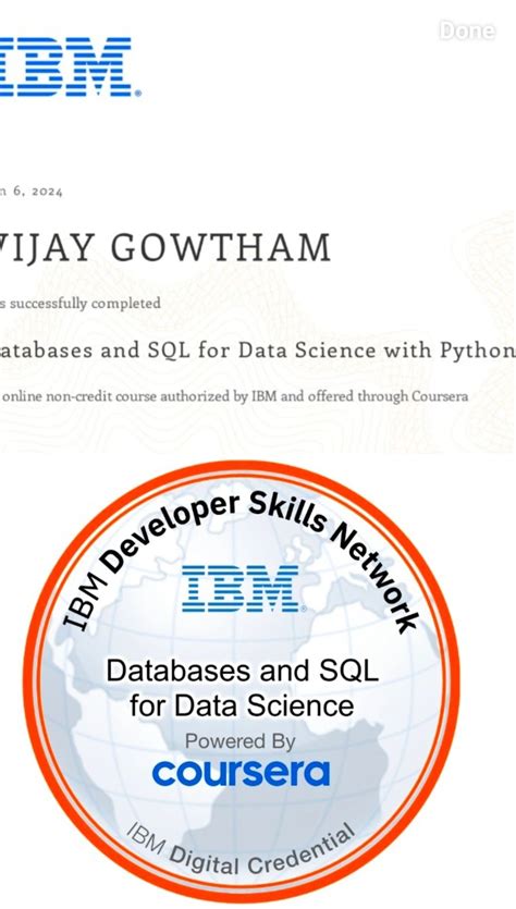 Vijay Gowtham On Linkedin Businessanalytics Sql Coursera