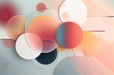 Premium Photo Minimalistic Abstract Background With Overlapping Circles Creating A Sense Of