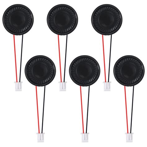 Dorhea 6pcs 8 Ohm 1w Speaker 8ohm Round 28mm Loud Speakers Compatible With Small Loudspeaker