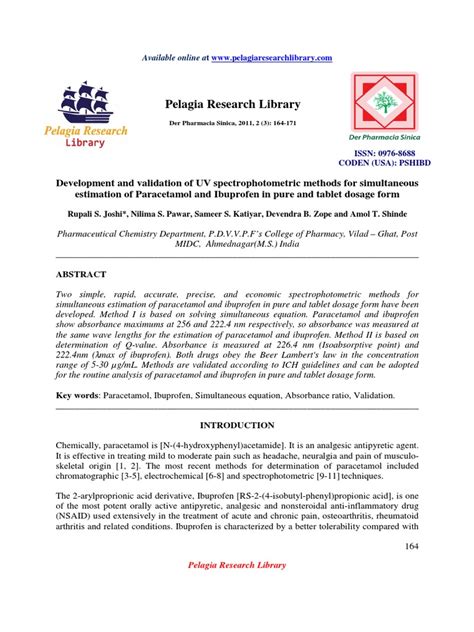 development and validation of uv spectrophotometric methods for