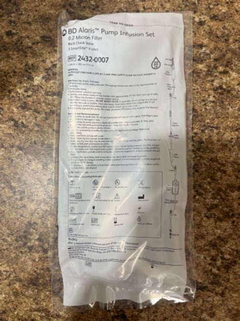 New Bd 2432 0007 Alaris Pump Infusion Set Not Expired Until 2024 11 17 Disposables General
