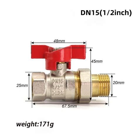 Fusan Butterfly Handle Dn15 Dn50 Heavy Weight Brass Ball Valve With