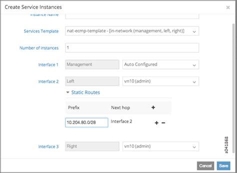 Example Creating An In Network Or In Network NAT Service Chain Contrail Networking
