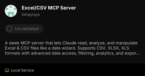 Servidor Mcp Excelcsv Mcp Servers · Lobehub