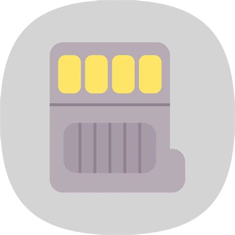 Memory Card Flat Curve Icon Vector Art At Vecteezy