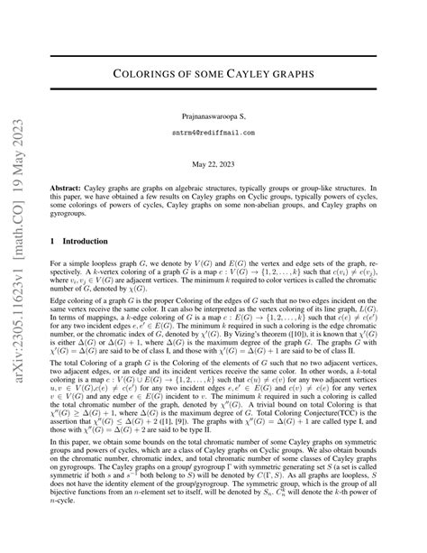 pdf colorings of some cayley graphs