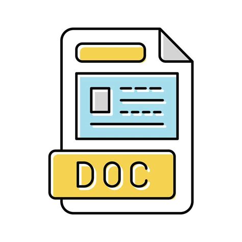 Doc File Format Document Color Icon Vector Illustration 21156716 Vector