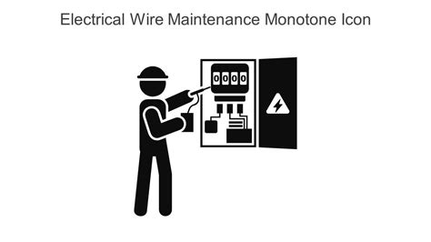 Electrical Wire Maintenance Monotone Icon In Powerpoint Pptx Png And Editable Eps Format Ppt Example