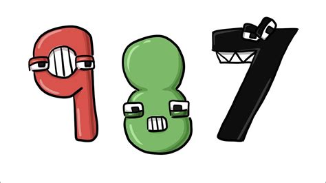 How To Draw Numbers Lore 9 8 7 Easy Drawing Tutorials Part 1 Youtube