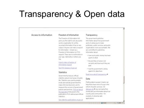 transparency and open data
