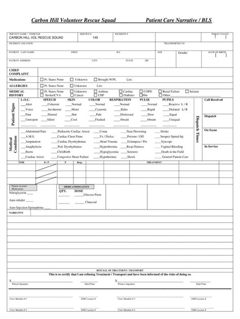 get our image of patient care report narrative template report