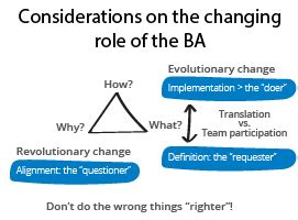 Considerations On The Changing Role Of The BA BSG