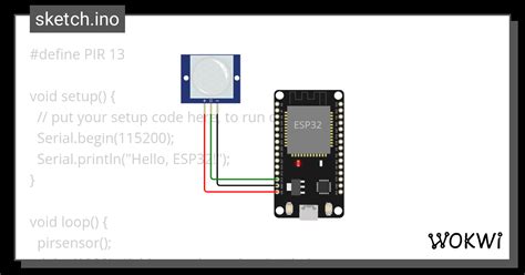 Pir Sensor Wokwi Esp32 Stm32 Arduino Simulator