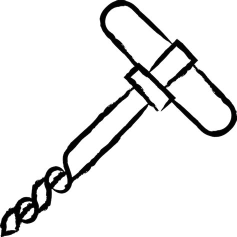Premium Vector Auger Drill Hand Drawn Vector Illustration