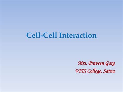 Cell Junctions Cell Adhesion And Extra Cellular Matrix Pptx