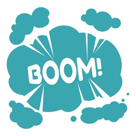 Boom Expression Sticker Or Emoji Or Explosion 17795091 Vector Art At