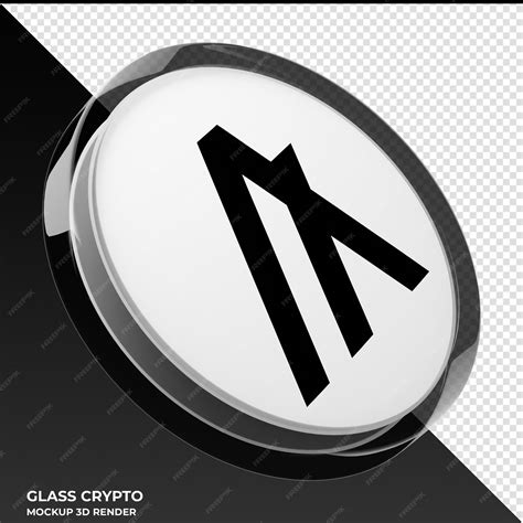 Premium PSD | Algorand algo glass crypto coin 3d illustration
