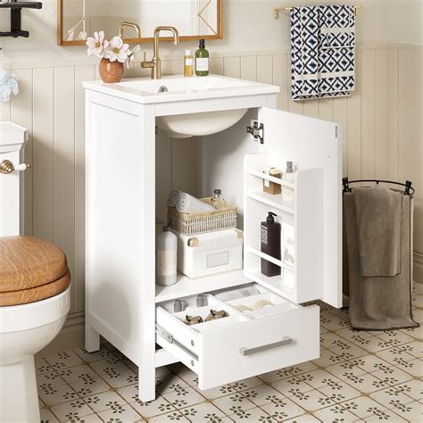 Modernluxe 18 Small Bathroom Vanity With Ceramic Sink Combomodern