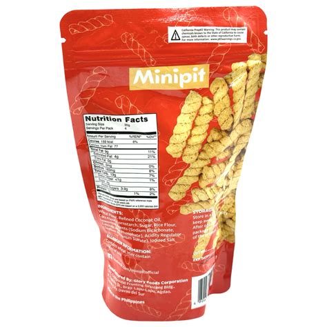 Minipit Mini Pilipit Snack Original 120 G Sukli Filipino