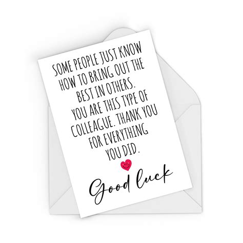 Colleague Leaving Card Thank You Good Luck Etsy