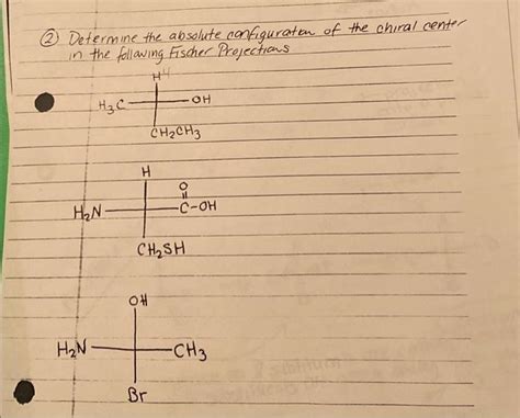 2 Determine The Absolute Configuration Of The