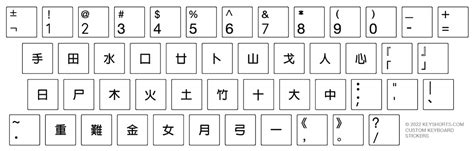 chinese cangjie bilingual keyboard sticker for mac and pc keyshorts