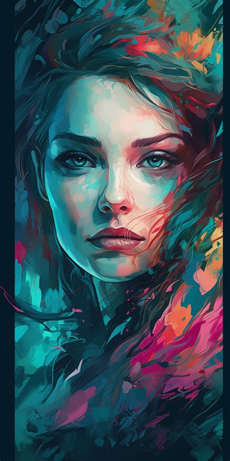 Curated By ThetaCursed Abstract Portrait Painting Female Art Painting Painting Of Girl