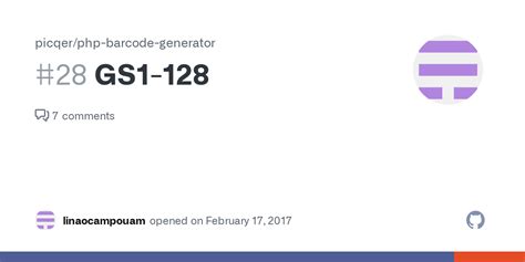 Gs1 128 · Issue 28 · Picqerphp Barcode Generator · Github