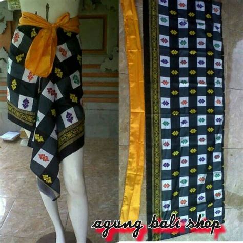 Jual Kain Bali Kotak Kotak Motif Selendang Kuning Shopee Indonesia