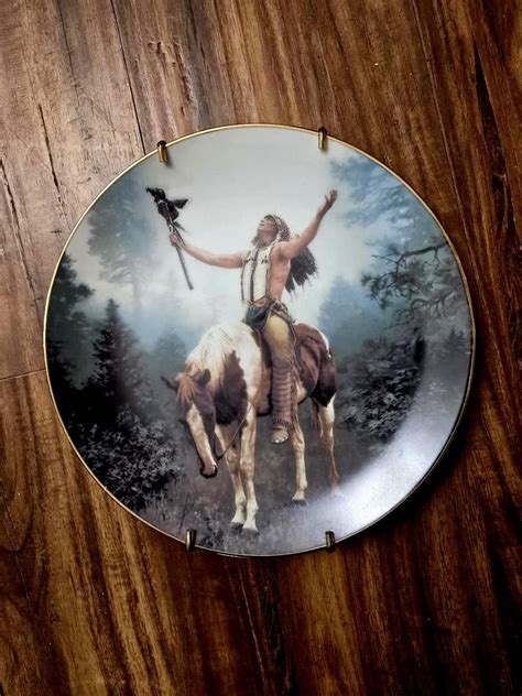Vintage Hamilton Collection Native American Art Plate Deliverance
