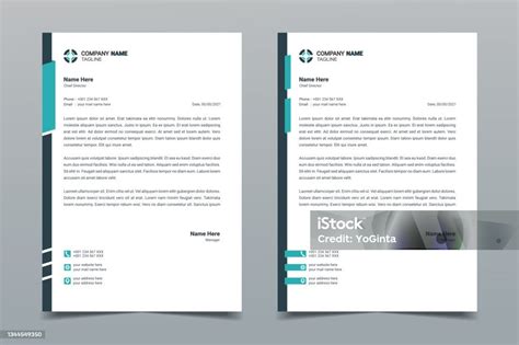 Templat Desain Kop Surat Kreatif Dan Elegan Bisnis Modern A4 Kop Surat