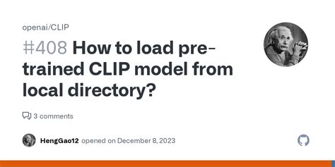 How To Load Pre Trained Clip Model From Local Directory Issue Openai Clip Github