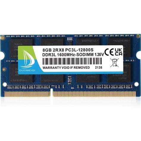 Module De Mémoire Ddr3 Pc3l 12800s Sodimm Ddr3 135 V 15 V Non Ecc 204