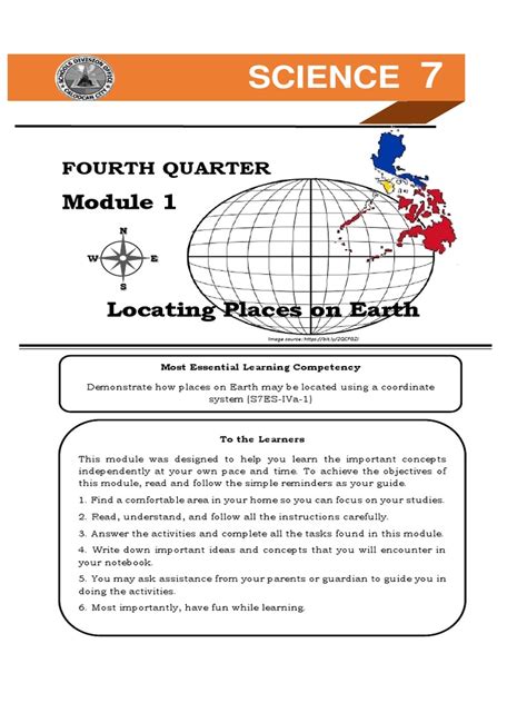 Science 7 Q4 Week 1 Pdf Latitude Longitude