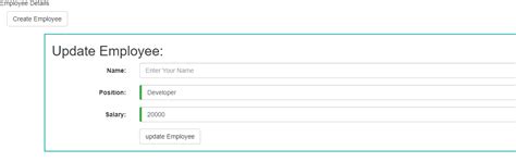 Css Angular Cli CRUD Operation Update Employee Data Not Displaying Name Field But