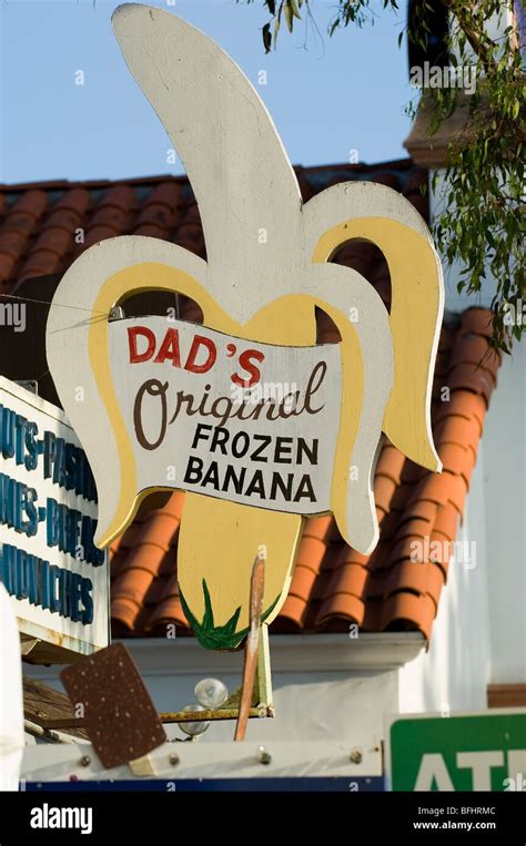 Dads Original Frozen Banana Ice Cream Stand Sign Located In Balboa